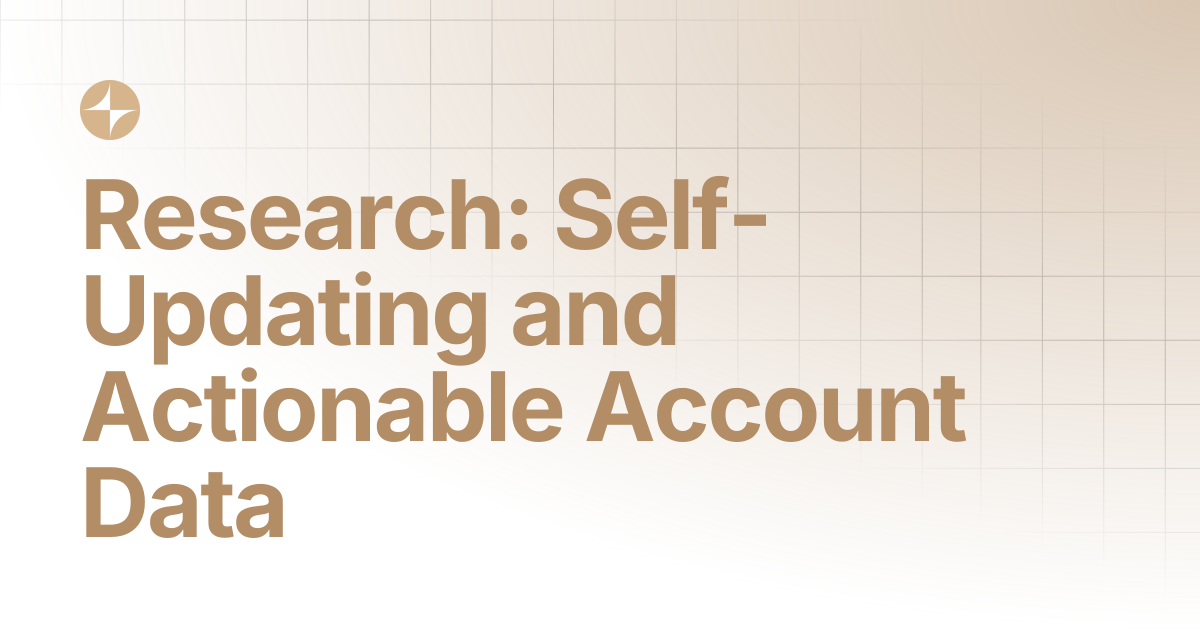 Research: Self-Updating and Actionable Account Data | ROX Docs