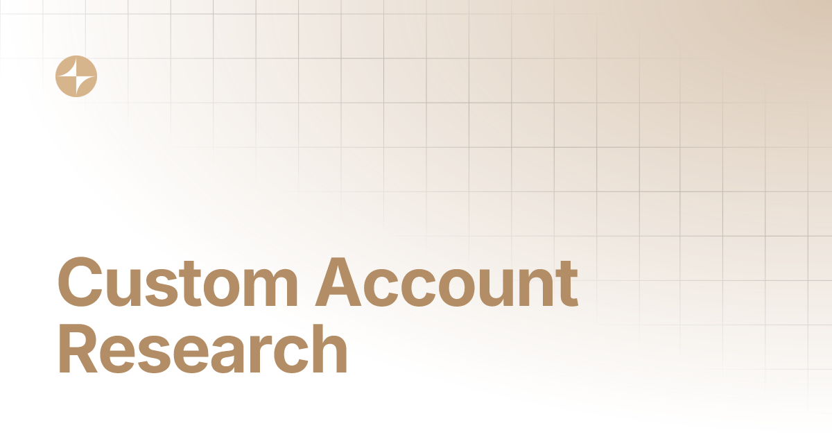 Custom Account Research | ROX Docs