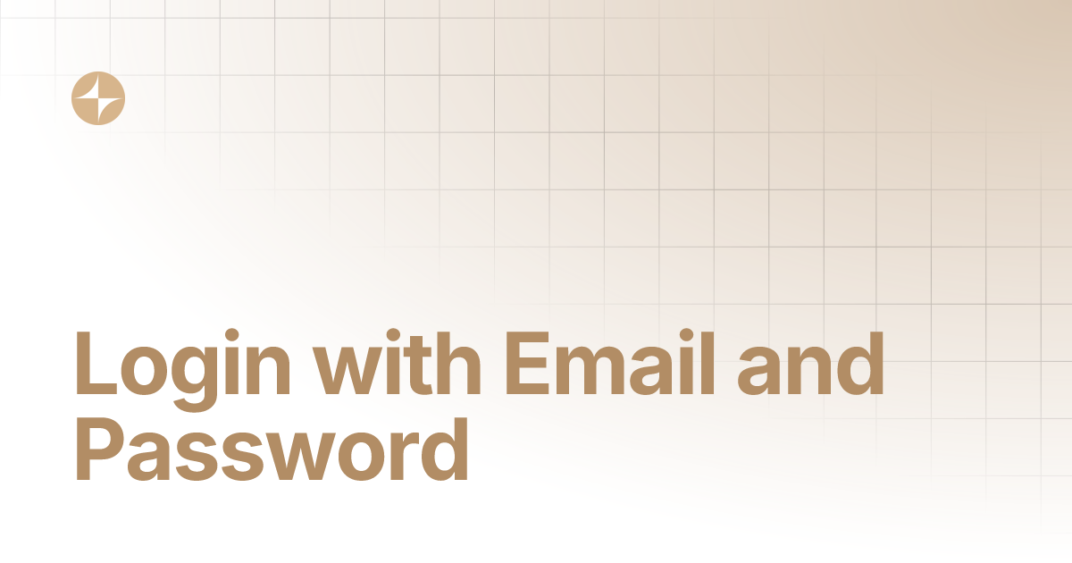 Login with Email and Password | ROX Docs