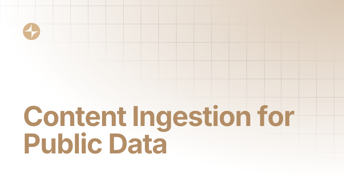 Content Ingestion for Public Data | ROX Docs