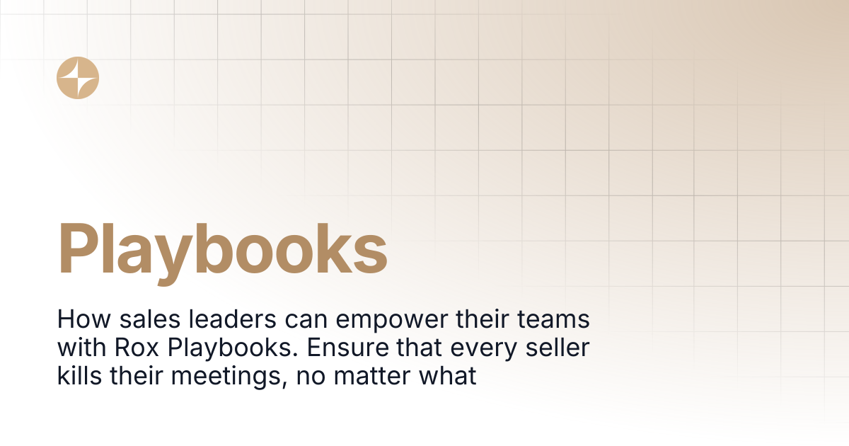 Playbooks | ROX Docs